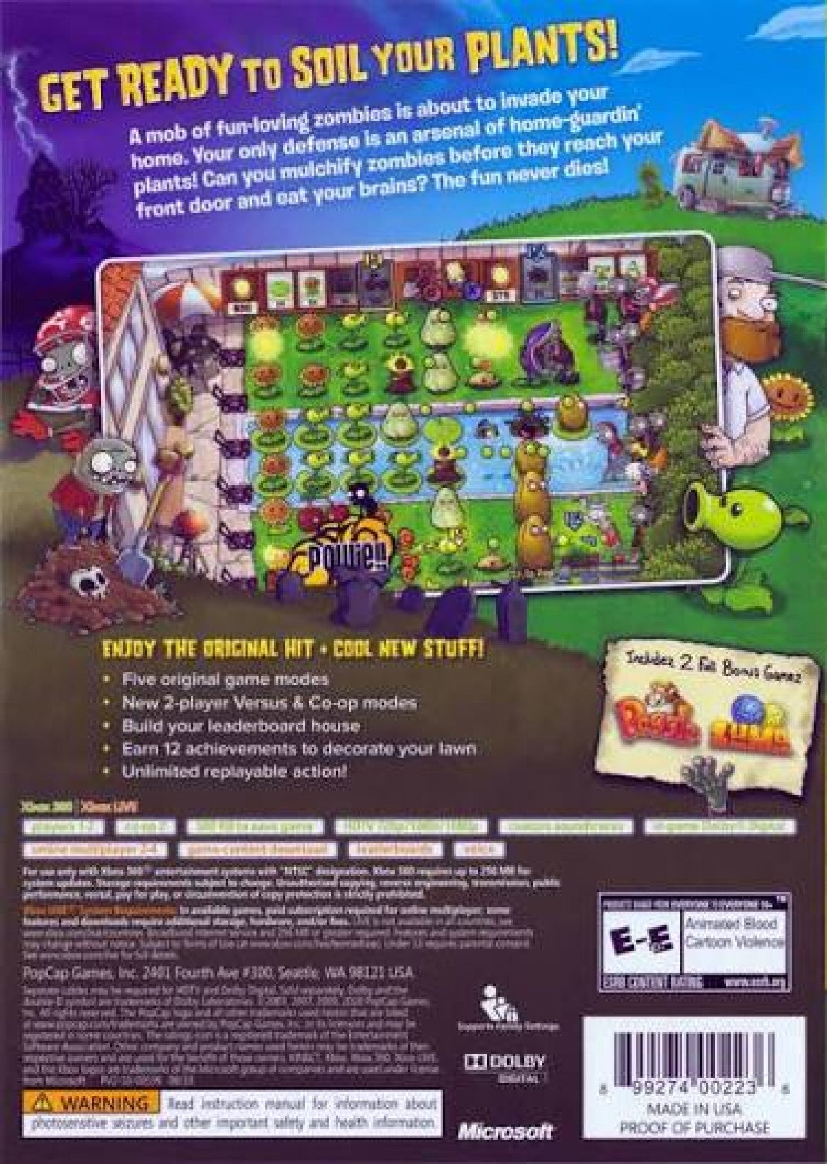 Plants vs. Zombies [Platinum Hits] – Xbox 360 (X360)